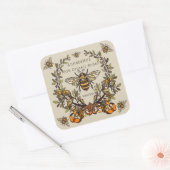 Fancy Bee Honey Label Personalize | Zazzle