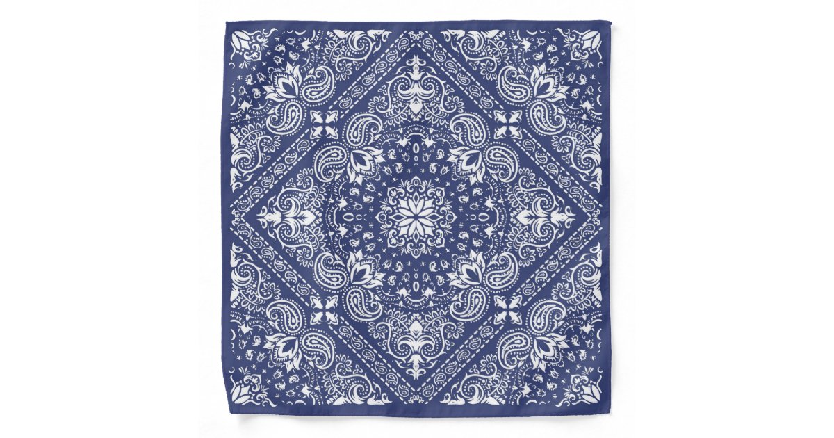 Fancy Blue Bandana | Zazzle