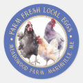 Fancy Blue Egg Carton Label Farm Fresh Eggs | Zazzle