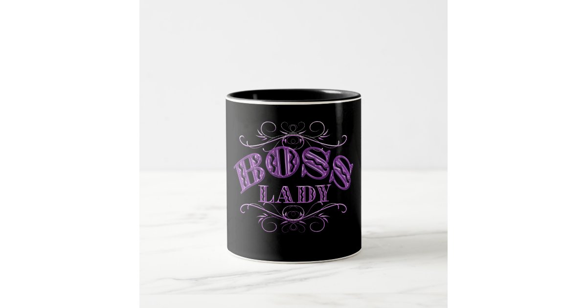 Fancy Boss Lady Design Two-Tone Coffee Mug | Zazzle
