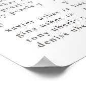 Fancy Classic Alphabetical Wedding Seating Chart | Zazzle