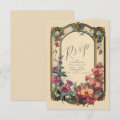 Fancy Classic Decorative Art Nouveau Wedding RSVP Card | Zazzle
