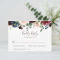 Fancy Classic Flowers Wedding RSVP Card | Zazzle