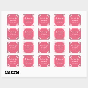 Fancy Corners Custom Color Sticker Labels | Zazzle