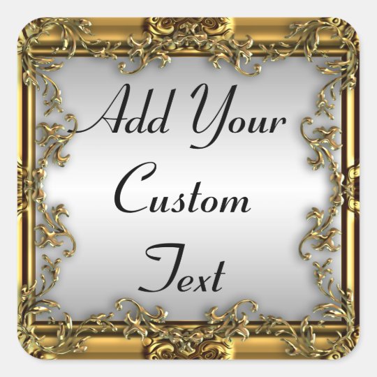 Fancy, Decorative Gold Frame Stickers | Zazzle.com