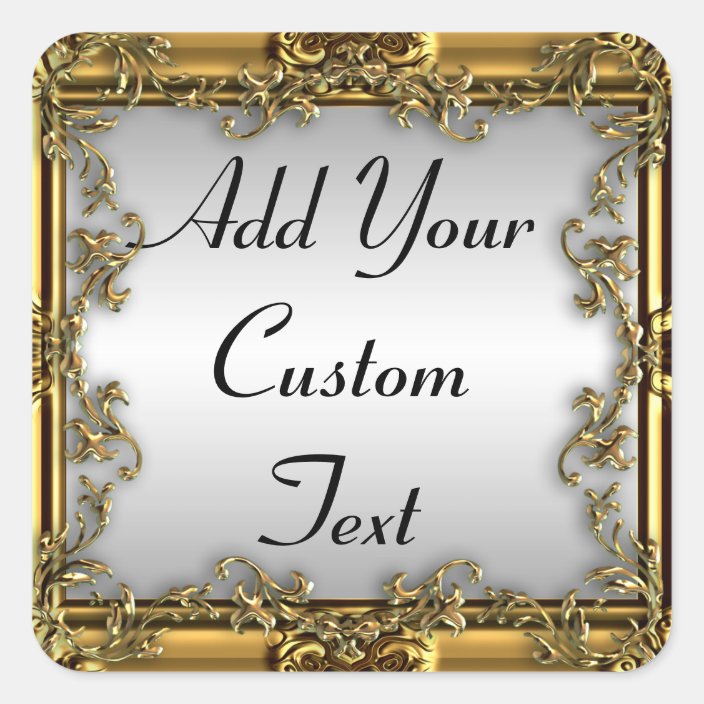 Fancy, Decorative Gold Frame Stickers | Zazzle.com