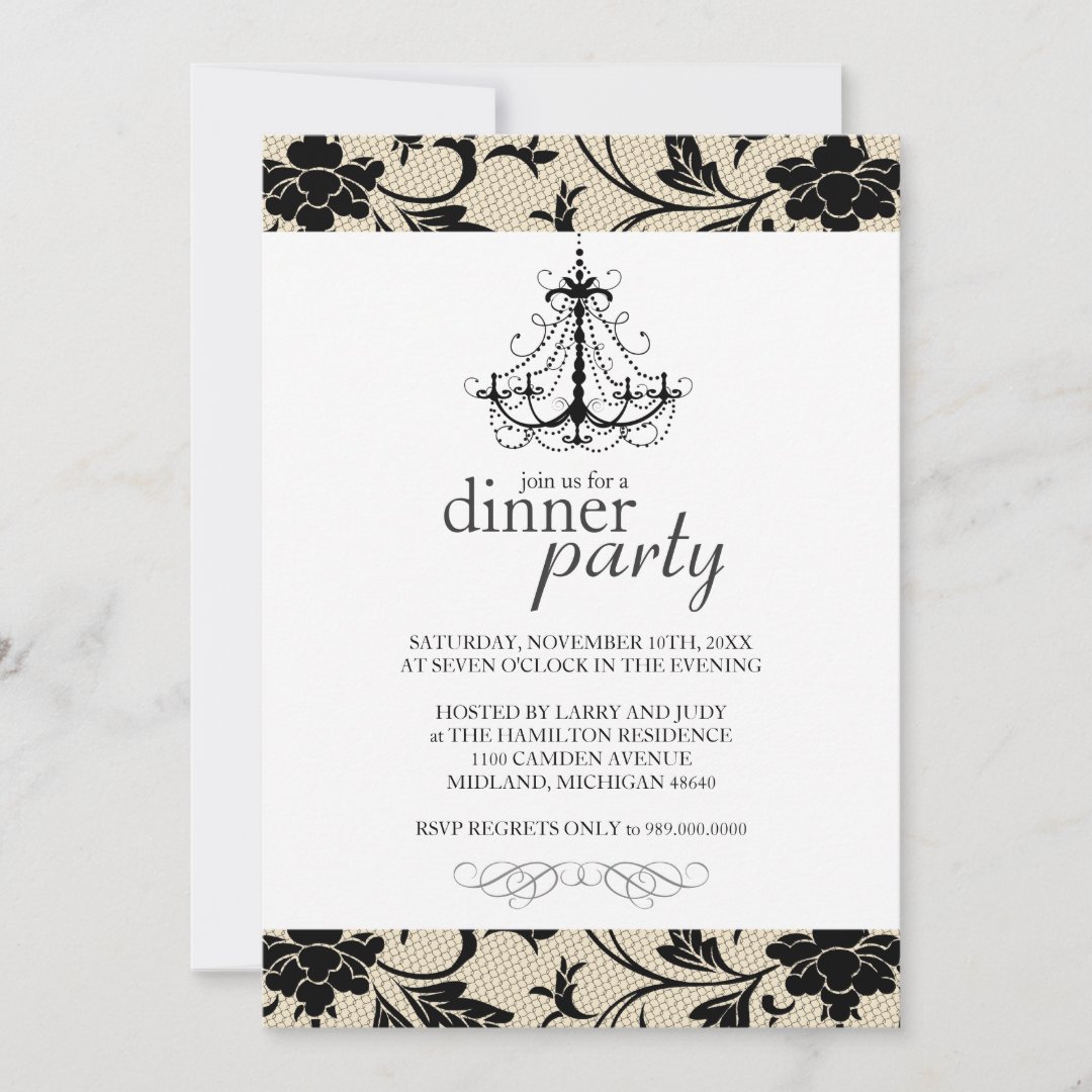 Fancy Dinner Party Invitations | Zazzle