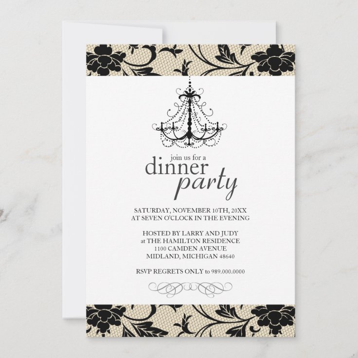 Fancy Dinner Party Invitations | Zazzle