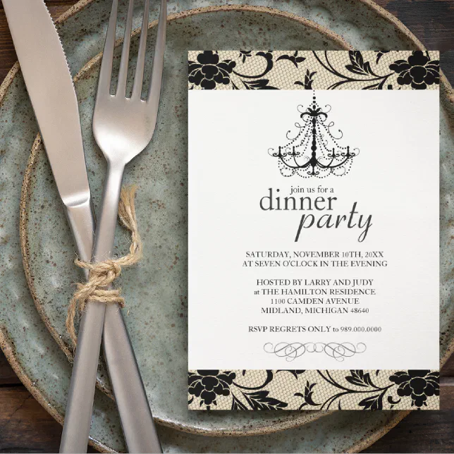 Fancy Dinner Party Invitations | Zazzle