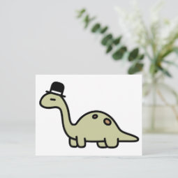 Fancy Dinosaur Postcard | Zazzle