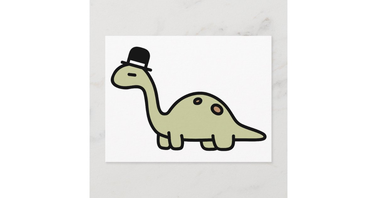 Fancy Dinosaur Postcard | Zazzle