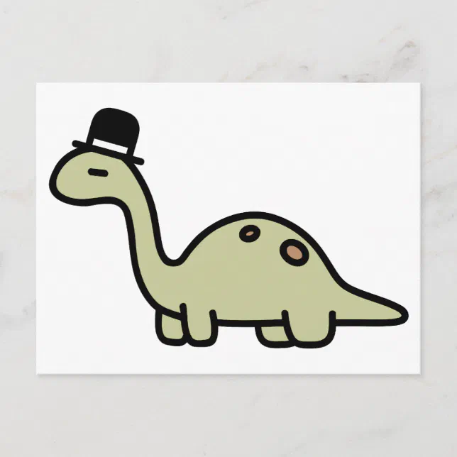 Fancy Dinosaur Postcard | Zazzle