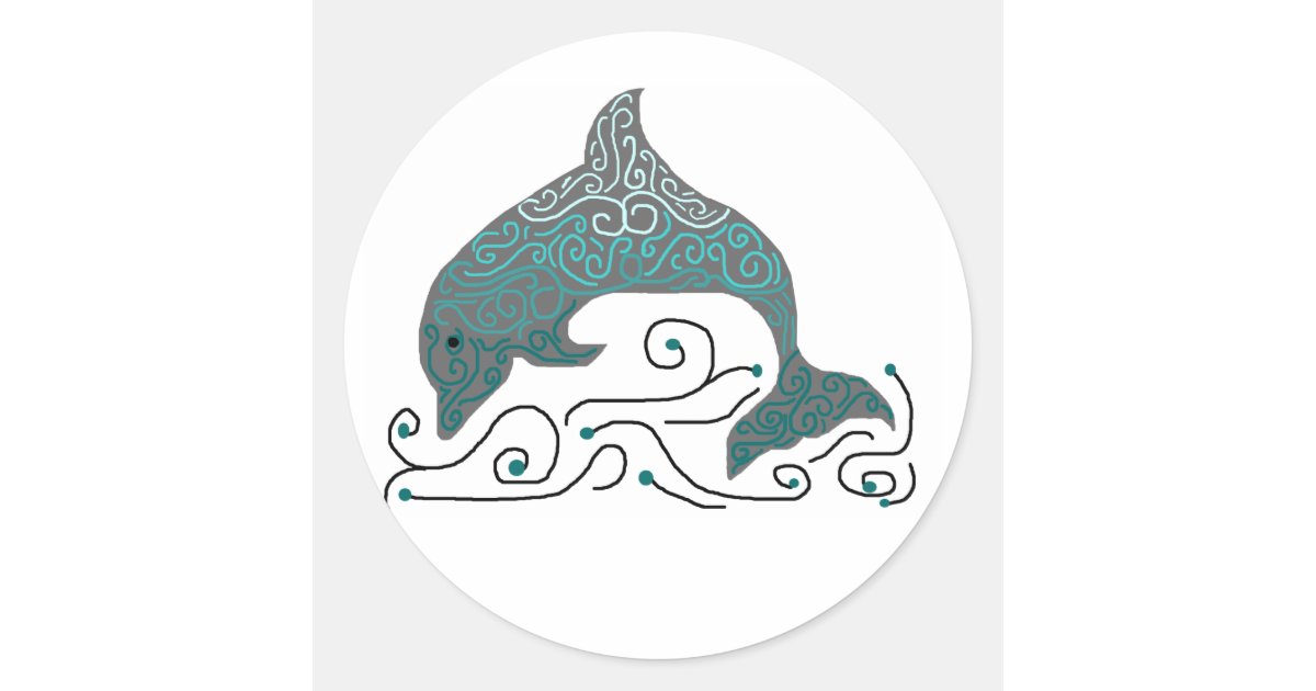 Fancy Dolphin stickers | Zazzle