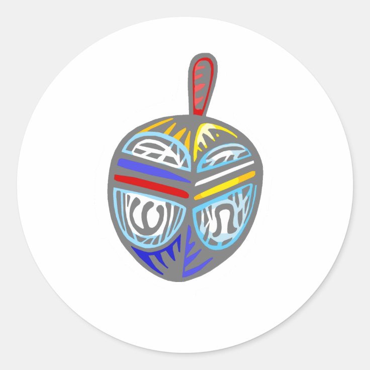 Fancy Dreidel Classic Round Sticker | Zazzle