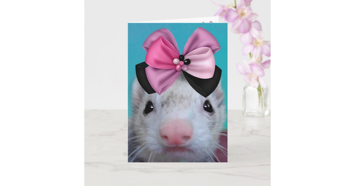 Fancy Ferret Birthday Card | Zazzle