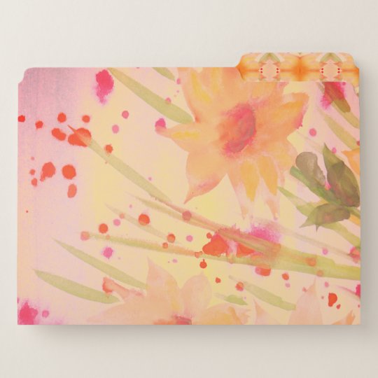 Fancy File Folders in a Watercolour Floral | Zazzle.com