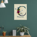Fancy Floral Letter 'C' Poster | Zazzle