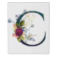 Fancy Floral Monogram Letter C Faux Canvas Print | Zazzle