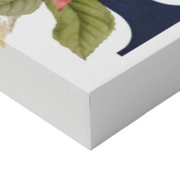 Fancy Floral Monogram Letter R Faux Canvas Print | Zazzle