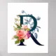 Fancy Floral Monogram Letter R Poster | Zazzle