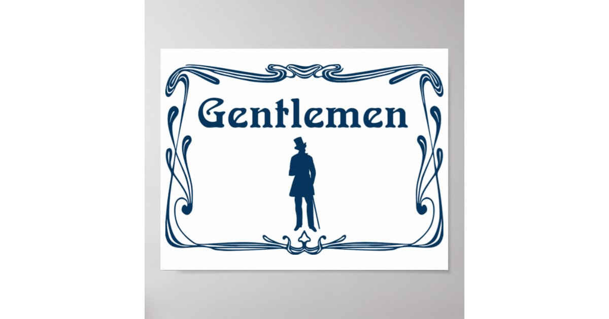 Fancy Gentlemen Restroom Sign | Zazzle