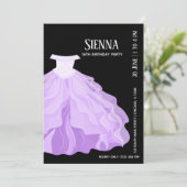Fancy Glam Gown Dresses Invitation | Zazzle