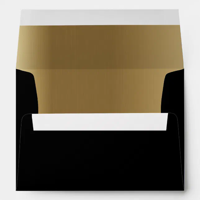 Fancy Gold & Black Envelopes | Zazzle