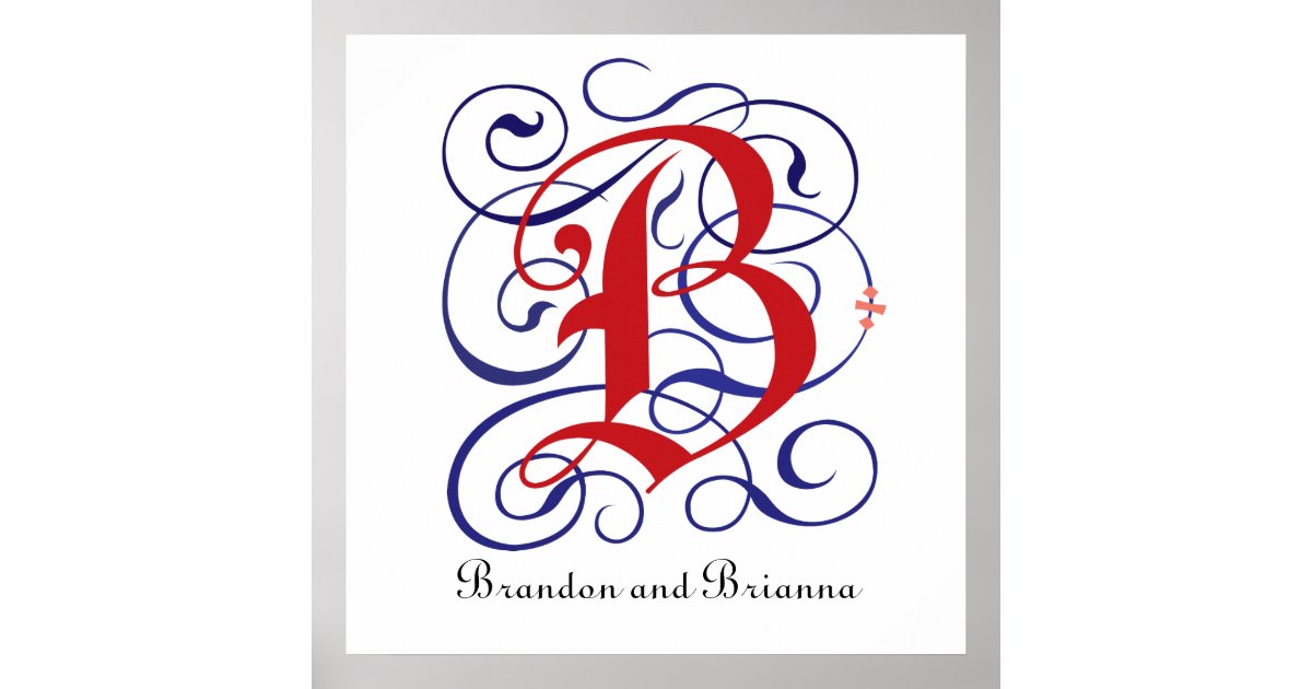 Fancy Gothic Caps Letter B, 300dpi PNG Poster | Zazzle