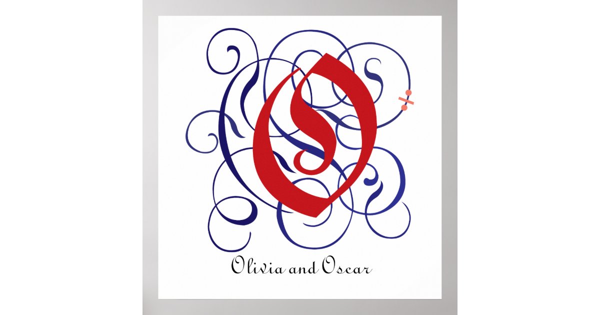 Fancy Gothic Caps Letter O, 300dpi PNG Poster | Zazzle
