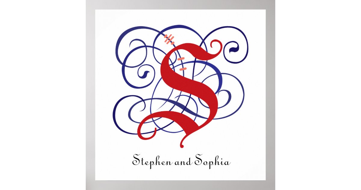 Fancy Gothic Caps Letter S, 300dpi PNG Poster | Zazzle