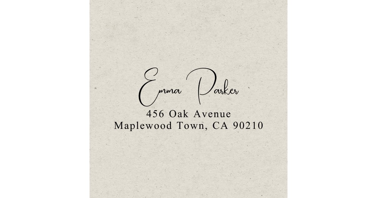 Fancy Handwritten Script Simple Self-inking Stamp | Zazzle