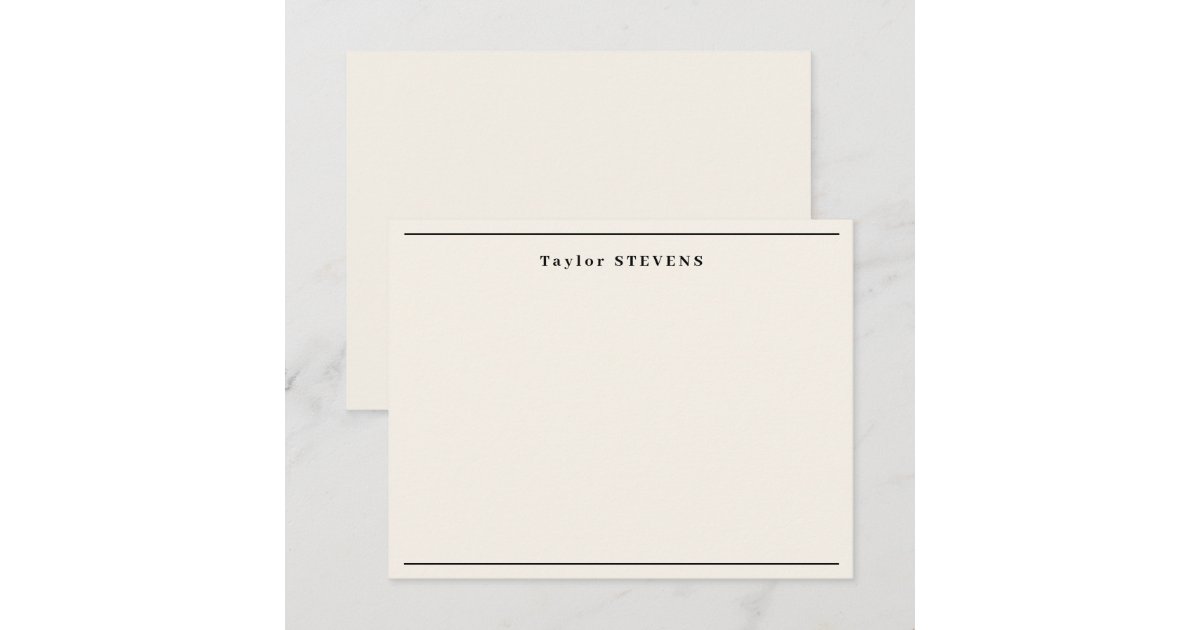 Fancy Ivory Border Note Card | Zazzle