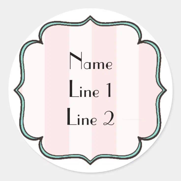 Fancy Label Sticker | Zazzle