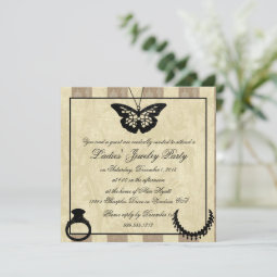 Fancy Ladies' Jewelry Party Invitations | Zazzle