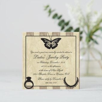 Fancy Ladies' Jewelry Party Invitations | Zazzle