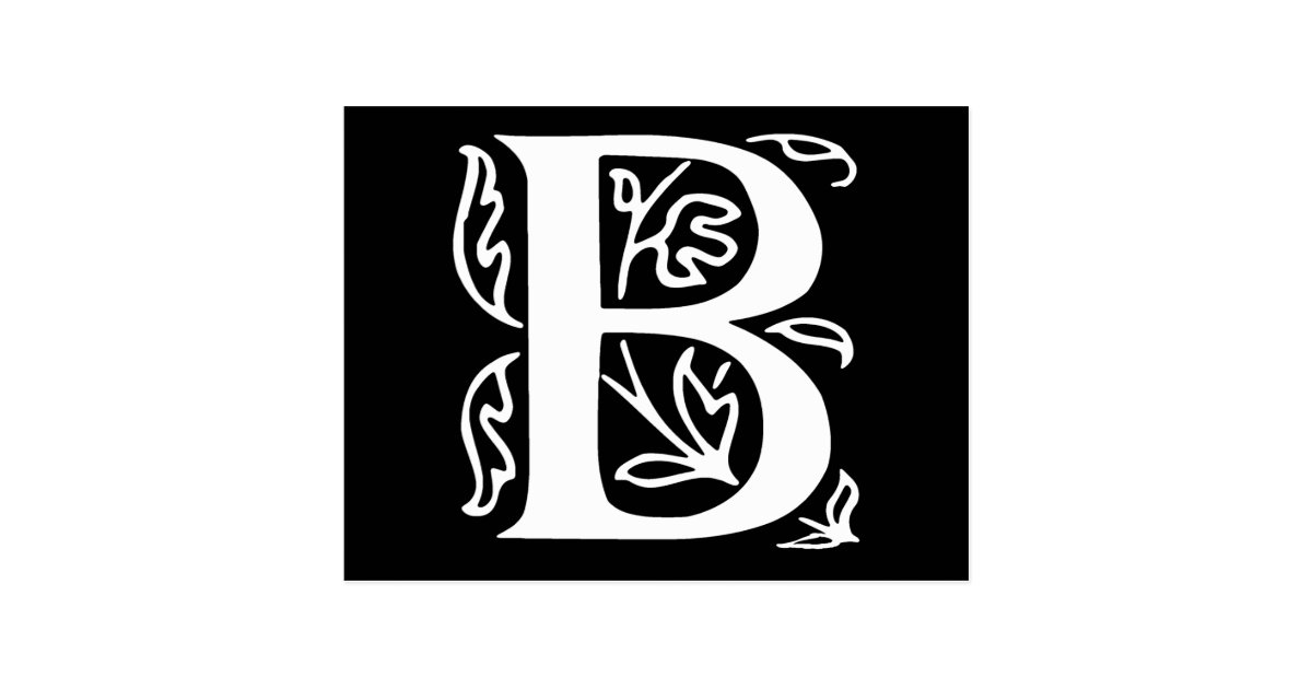 Fancy Letter B Postcard | Zazzle