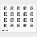 Fancy Letter E Classic Round Sticker | Zazzle