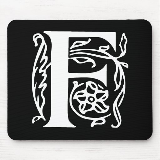 Fancy Letter F Mouse Pad | Zazzle