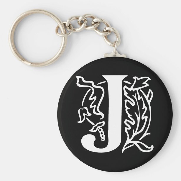 Letter J Keychains - No Minimum Quantity | Zazzle