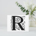 Fancy Letter R Postcard | Zazzle