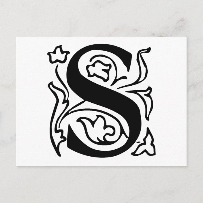 Fancy Letter S Postcard | Zazzle.com