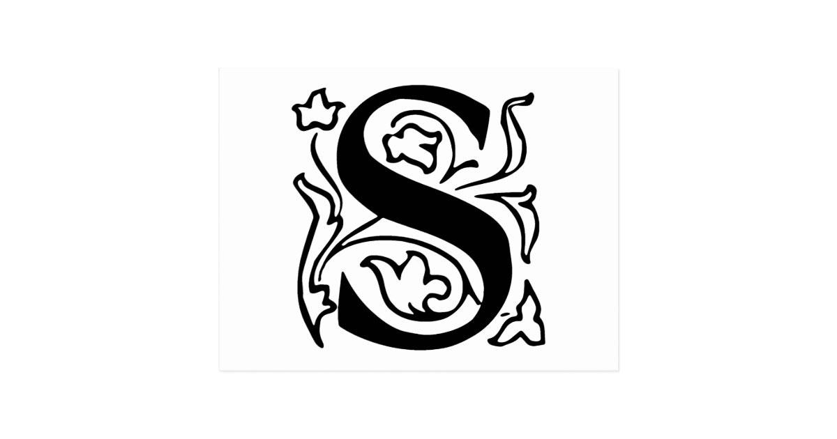 Fancy Letter S Postcard | Zazzle.com
