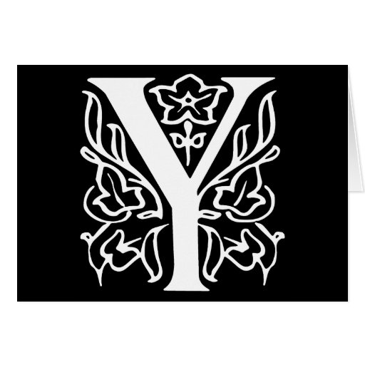 Fancy Letter Y Card | Zazzle