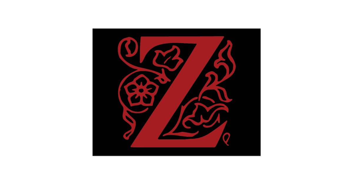 Fancy Letter Z Postcard | Zazzle.com