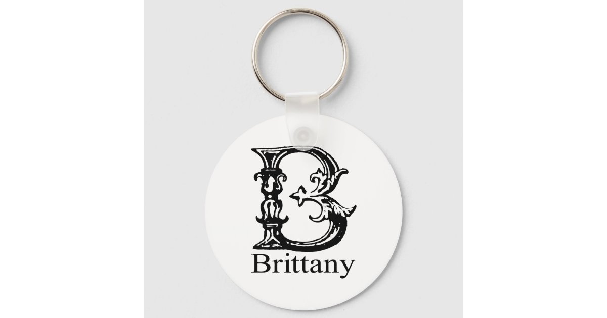 Fancy Monogram: Brittany Keychain | Zazzle