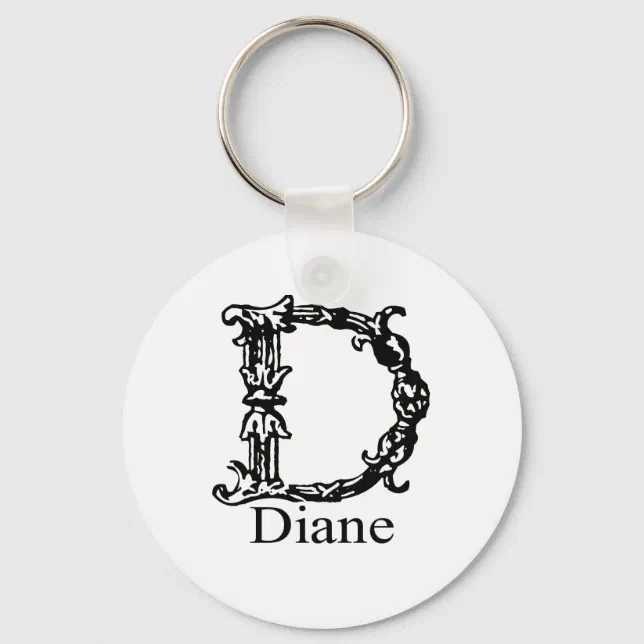 Fancy Monogram: Diane Keychain | Zazzle