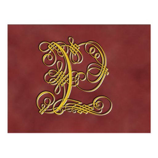 Fancy Monogram Letter P Postcard | Zazzle