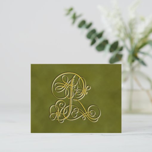 Fancy Monogram Letter R Postcard | Zazzle