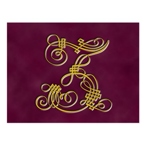 Fancy Monogram Letter Z Postcard | Zazzle