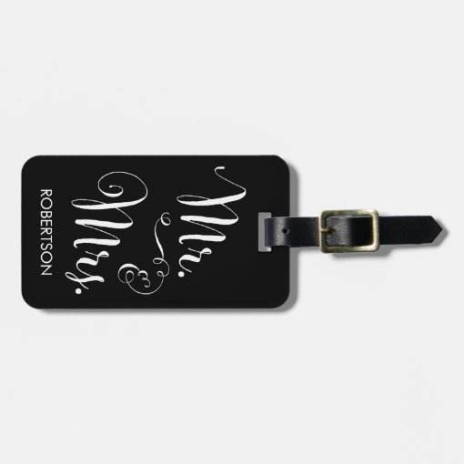Fancy Mr. & Mrs. Luggage Tag | Zazzle